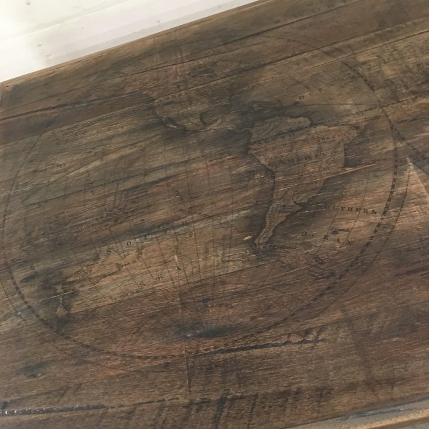 Vintage World Map Table – The Timber Shack