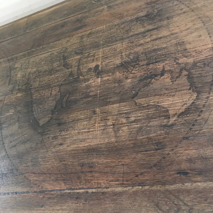 Vintage World Map Table – The Timber Shack